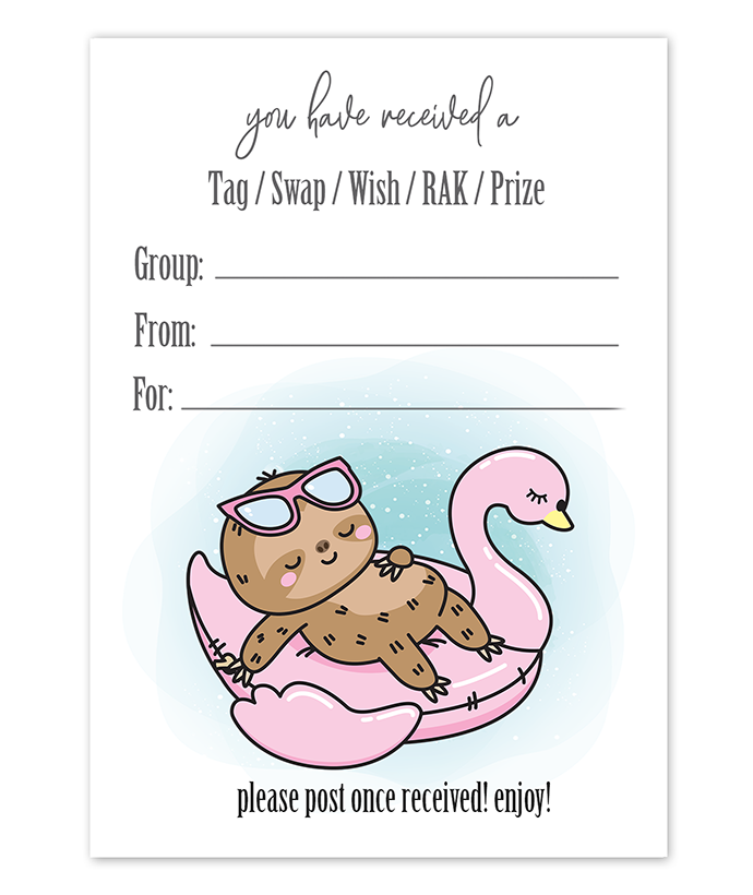 Snail Mail Tag Inserts – Swap Wish RAK Prize Pen Pal Printable