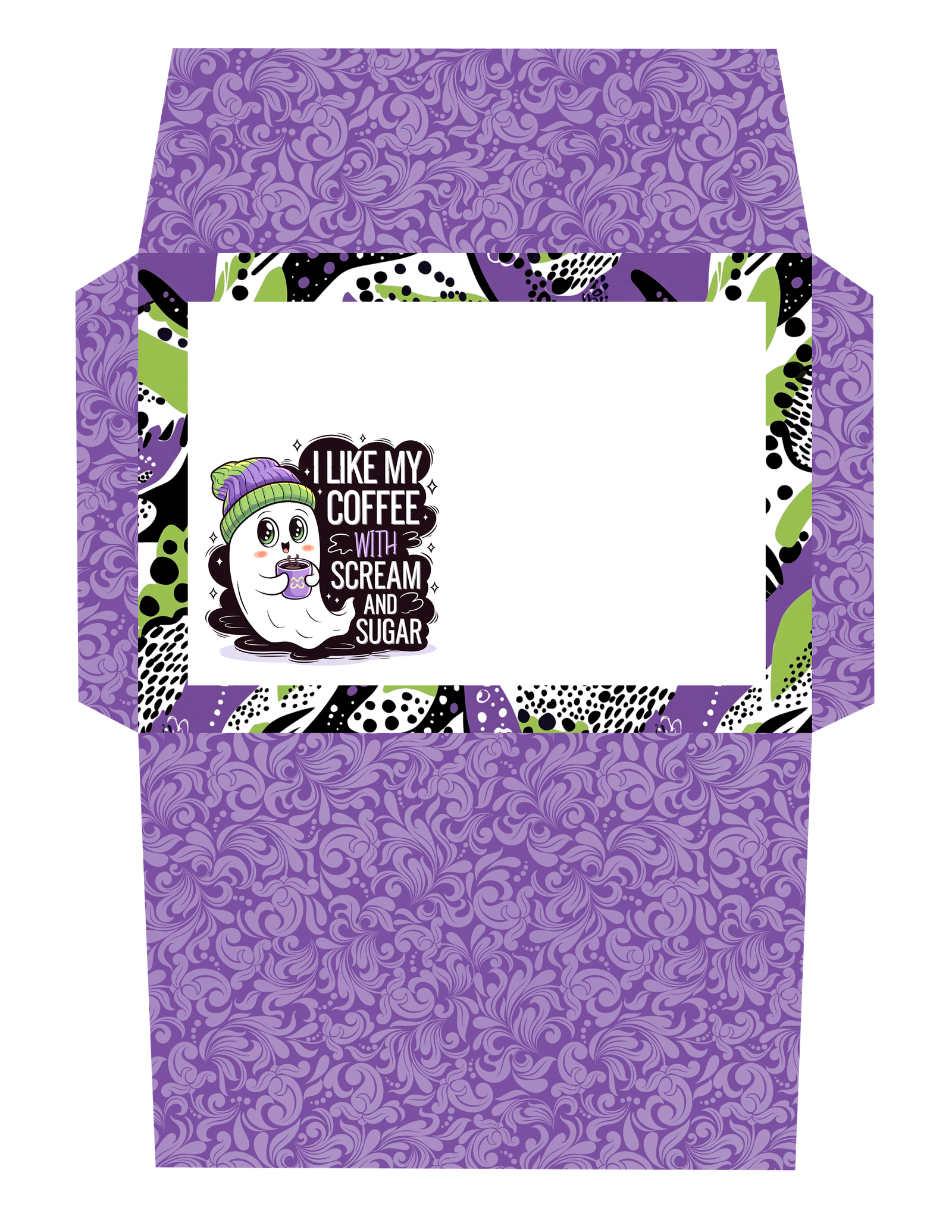 Free Cute Ghost Stationery Set – “I Like My Coffee with Scream and ...
