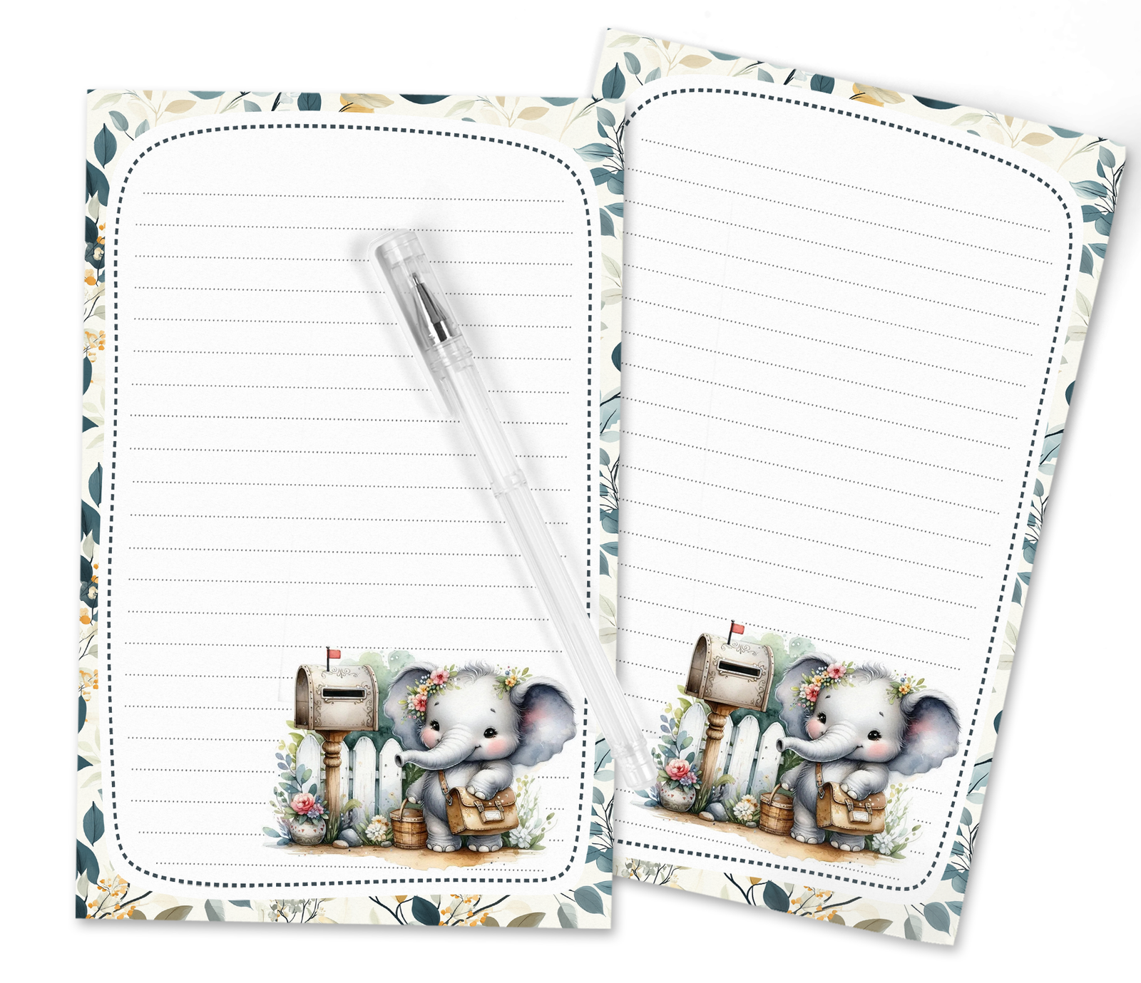 Adorable Elephant Mailbox Stationery – Free Download for Penpals!